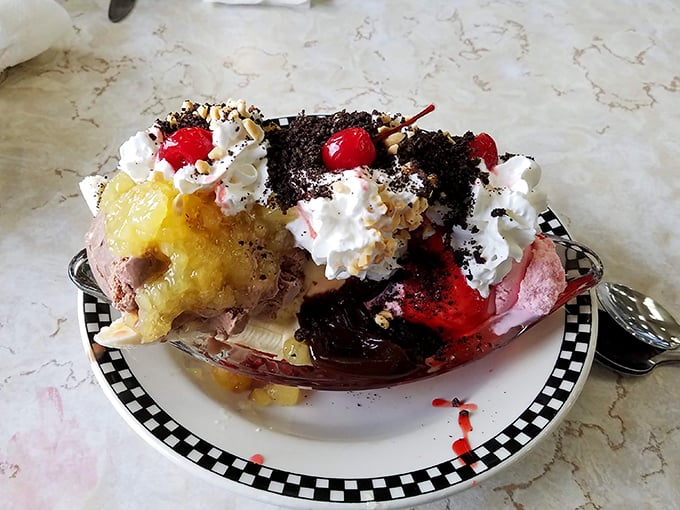 Holy split, Batman! This banana boat is a flavor fiesta that'd make Chiquita herself blush with pride.