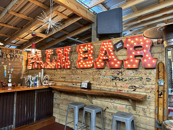 Feeling thirsty? This neon-lit oasis is where liquid courage meets smoky delights. Let the good times roll!