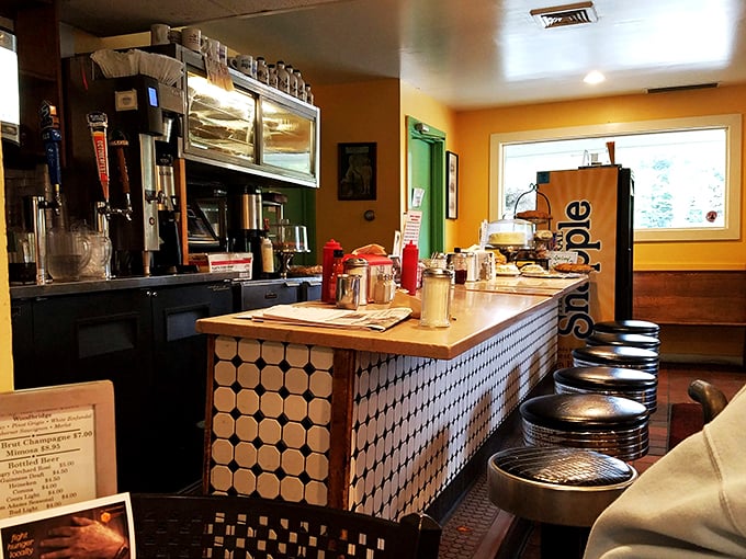 Pull up a stool and prepare for culinary magic! This counter is where dreams come true, one perfectly flipped pancake at a time.