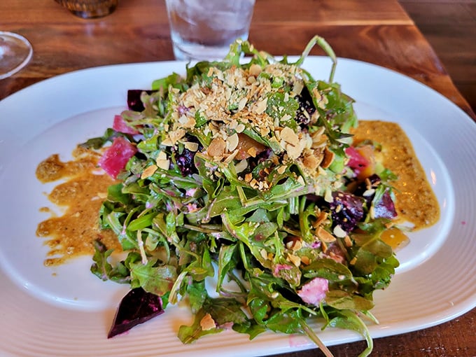 Beet it, boring salads! This colorful creation is like a garden party on a plate, and you're definitely invited. Photo credit: Keith Rench