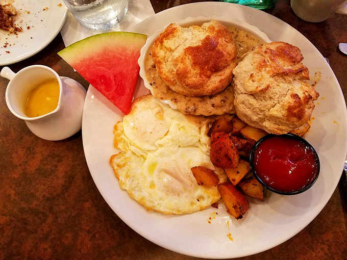 Biscuits and gravy: the breakfast of champions and anyone who's ever wanted to hug their plate. Photo credit: Charlie G.