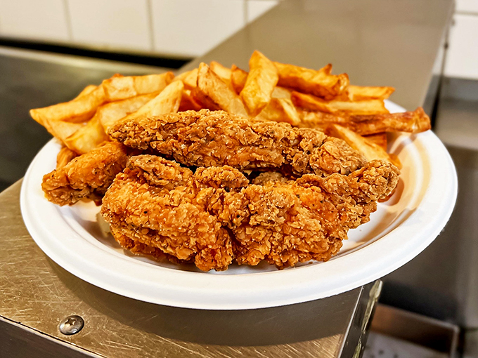 Chicken tenders: not just for kids anymore. These golden-brown beauties are like the Beatles of finger foods – they appeal to all generations.