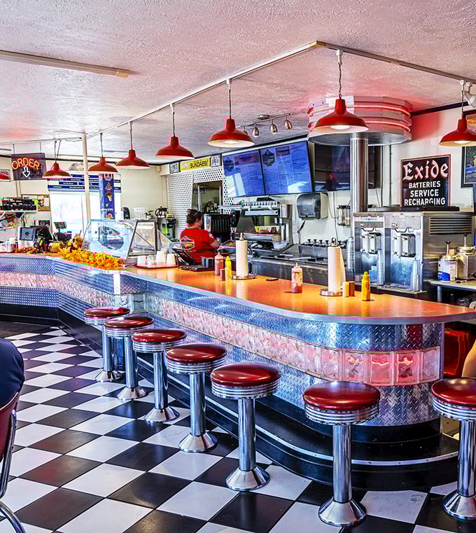 Belly up to burger paradise! Wayne's gleaming counter is like a time machine, transporting you back to simpler times with every bite.