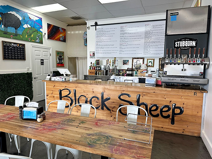 Welcome to soda paradise, where fizzy dreams come true. With this many options, choosing a drink is like being a kid in a candy store &ndash; only bubblier. Photo credit: Candace Lewis