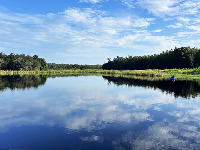 Talk about picture-perfect! Colt Creek's waters are so still, you'd think Mother Nature discovered Photoshop's mirror effect.