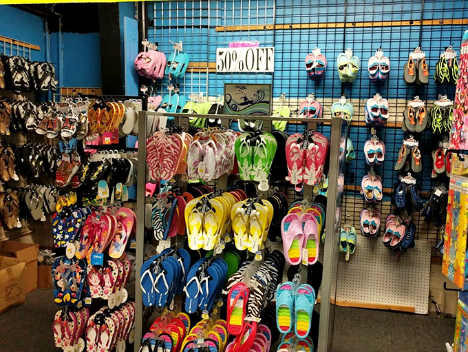 Flip-flop heaven or sandal sanctuary? Whatever you call it, this colorful cornucopia of footwear is ready to carry you into your next Florida adventure.