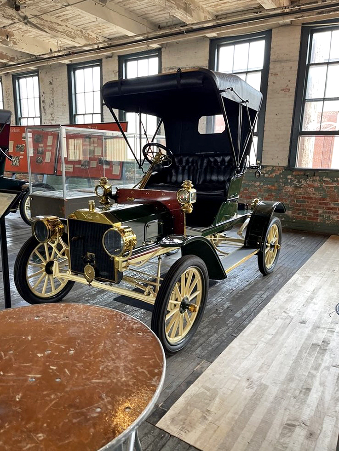 Henry's pride and joy, standing tall and shiny. It's like seeing the Mona Lisa of the automotive world, only with more horsepower.