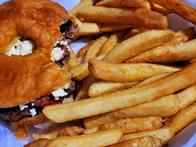 Who says donuts can't have savory sidekicks? These golden fries are the Robin to your donut Batman.
