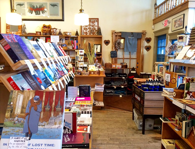 Where birch bark meets bestsellers: This corner of the store is a cozy haven for bookworms and nature lovers alike.