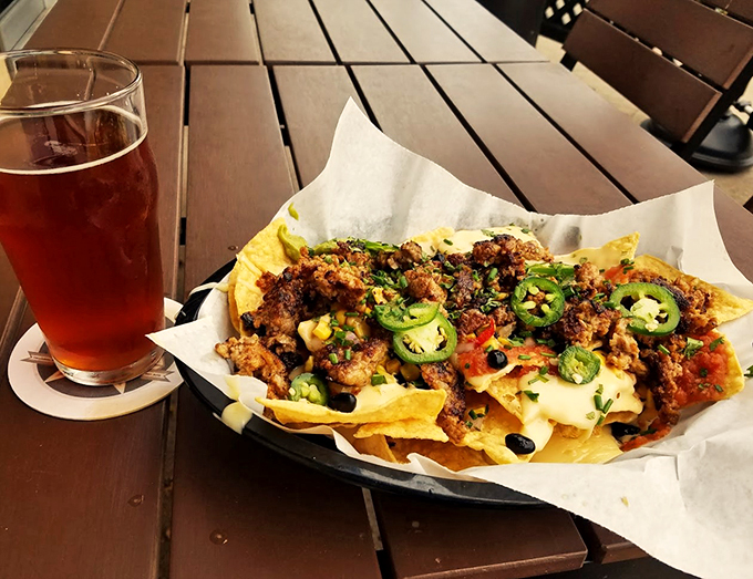 Nacho problem finding the perfect beer pairing here. These loaded nachos are the ideal wingman for your pint.