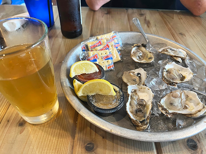 Pearls of the sea, ready for slurping! These oysters are so fresh, they're practically telling tales of their ocean adventures. Don't forget the lemon squeeze! Photo credit: Natasha Combs