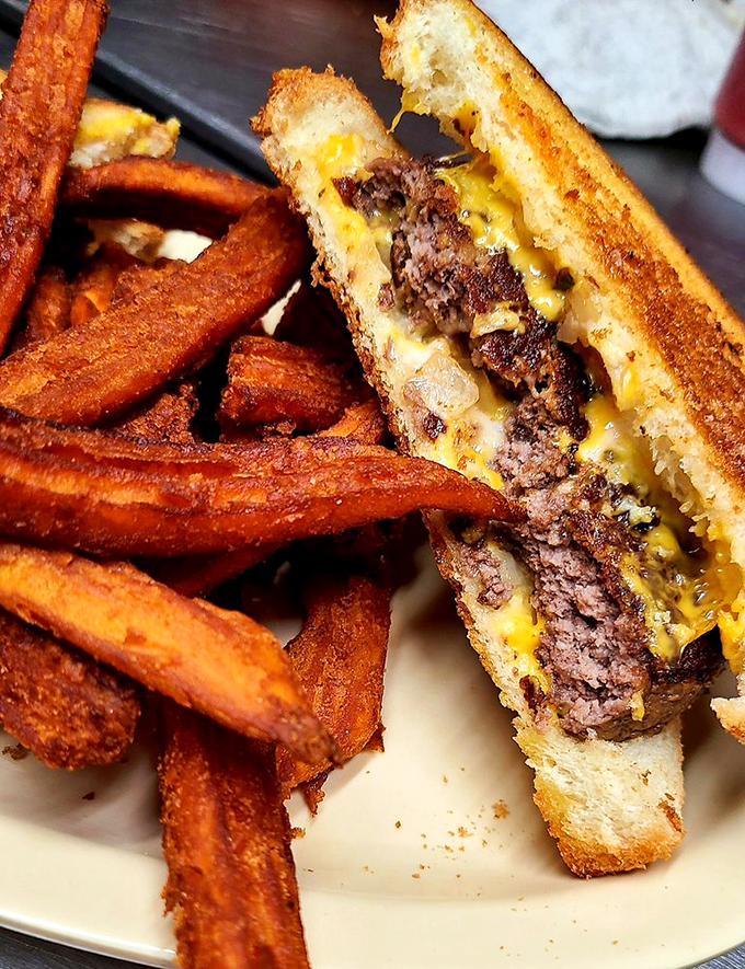 Meet the heavyweight champion of sandwiches! This patty melt is a flavor explosion that'll knock your socks off and make your taste buds do a happy dance. Photo credit: Alexandrea A.
