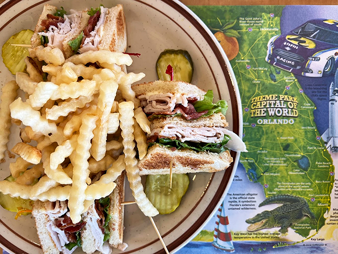 The club sandwich: A towering testament to the holy trinity of turkey, bacon, and toast. Lunch has never looked so inviting! Photo credit: Christine Caven