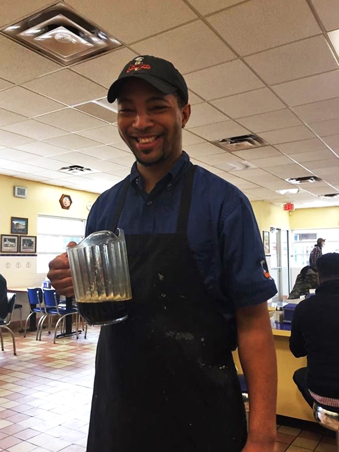 Service with a smile and a side of sass! This friendly face is dishing out malts and charm in equal measure. Talk about job satisfaction!