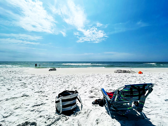 Beach chairs: the thrones of vacation royalty. Plant yourself here and suddenly, you're the ruler of your own sunny kingdom. Crown optional.