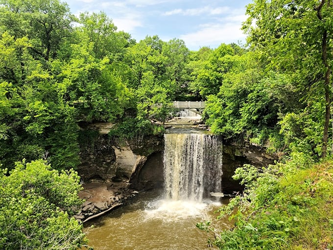 Where water takes the scenic route down, creating nature's own thrill ride.