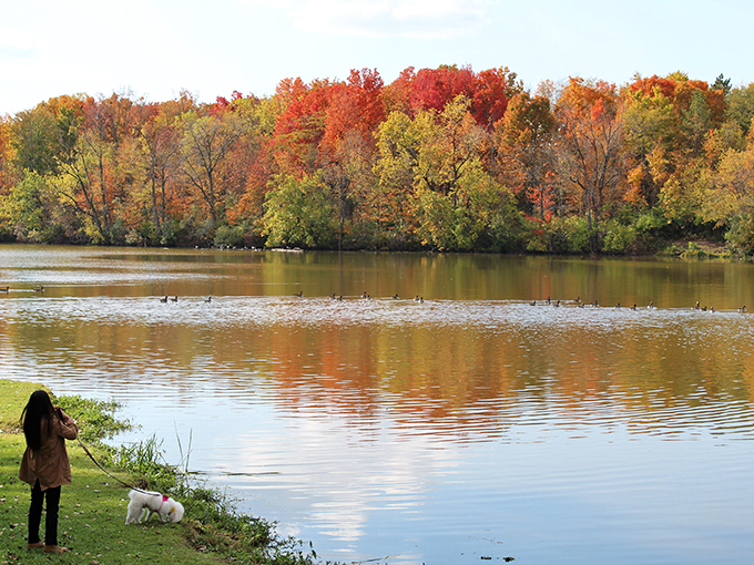 Fishing fantasy! Madison Lake's calm waters are perfect for anglers and daydreamers alike. 