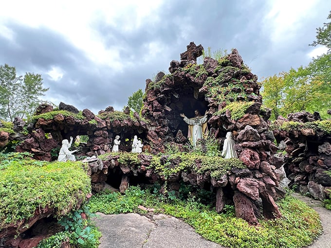 Holy rock collection, Batman! The Rudolph Grotto Gardens are where geology gets religion.