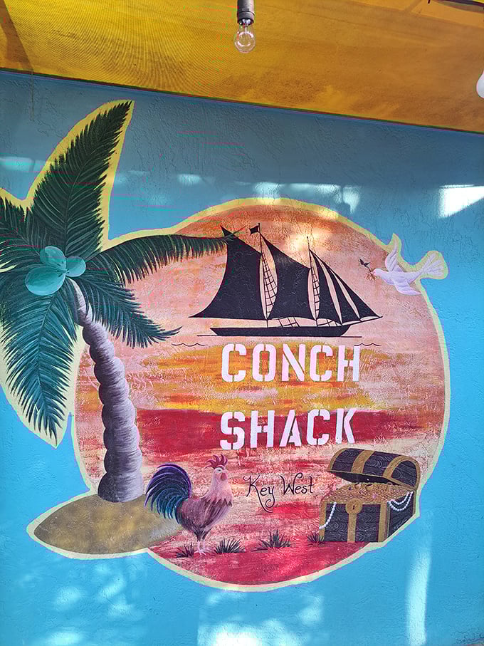 The Conch Shack: Key West's tiny titan of taste! This colorful kiosk packs more flavor than a tropical fruit salad.