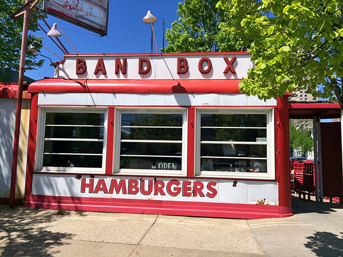 This tiny red-and-white diner has been serving up big flavors since 1939. It's Minnesota's answer to the TARDIS &ndash; small outside, infinite deliciousness inside. Photo credit: Allison J.