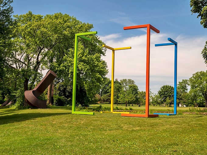 High art meets high jinks. Where else can you find a 30-foot sculpture that looks like it's doing yoga?
