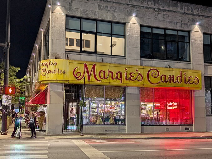 Time-travel never tasted so sweet! Step into Margie's and find yourself in a world where calories don't exist and joy is served by the scoop.