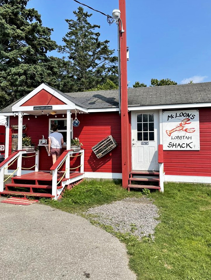 Where the grass is green and the lobster shack is red. McLoons serves up a slice of Maine that's almost too pretty to eat. Almost.