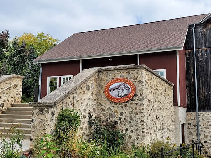 Threads of history woven into art! It's like your grandmother's attic, if your grandmother was a master weaver with an eye for the abstract.
