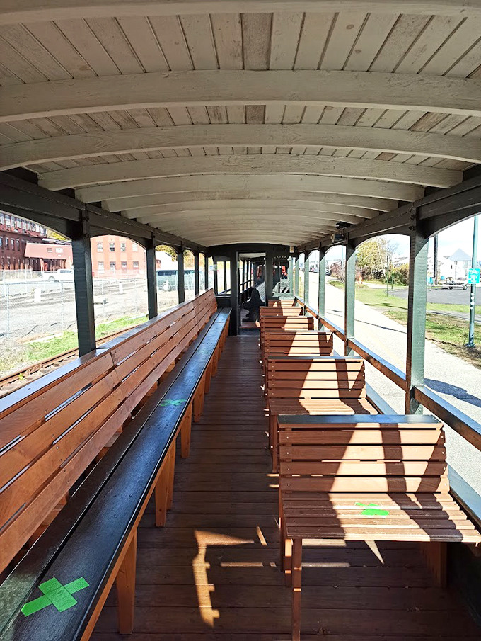 Open-air seating with a side of sea breeze? Now that's what I call first-class travel! Forget stuffy cabins - this is how to ride in style.