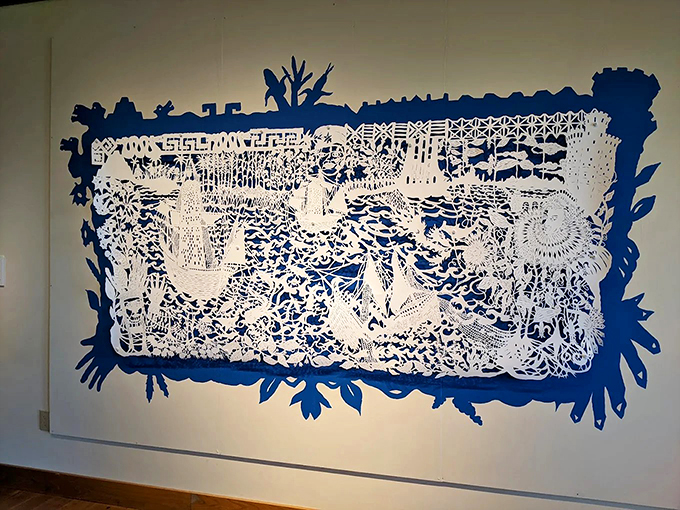 Paper cuts never looked so good! This intricate artwork proves that with enough skill, even office supplies can become masterpieces.