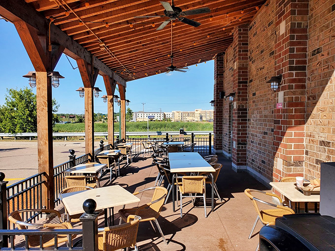 Alfresco dining, Portillo's style! Enjoy your feast under the warm Minnesota sun (or stars) on this charming patio.