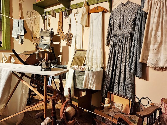 From prairie dresses to cowboy gear, this display proves that frontier fashion was anything but "fast."