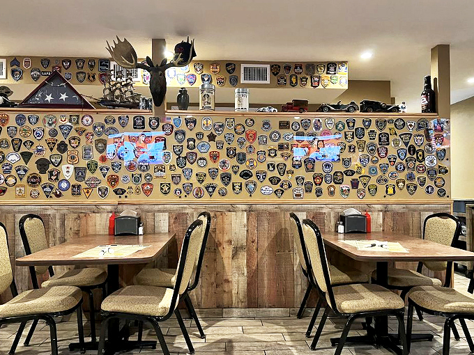 Where rustic meets comfortable: wooden accents and cozy seating create the perfect setting for a memorable meal.