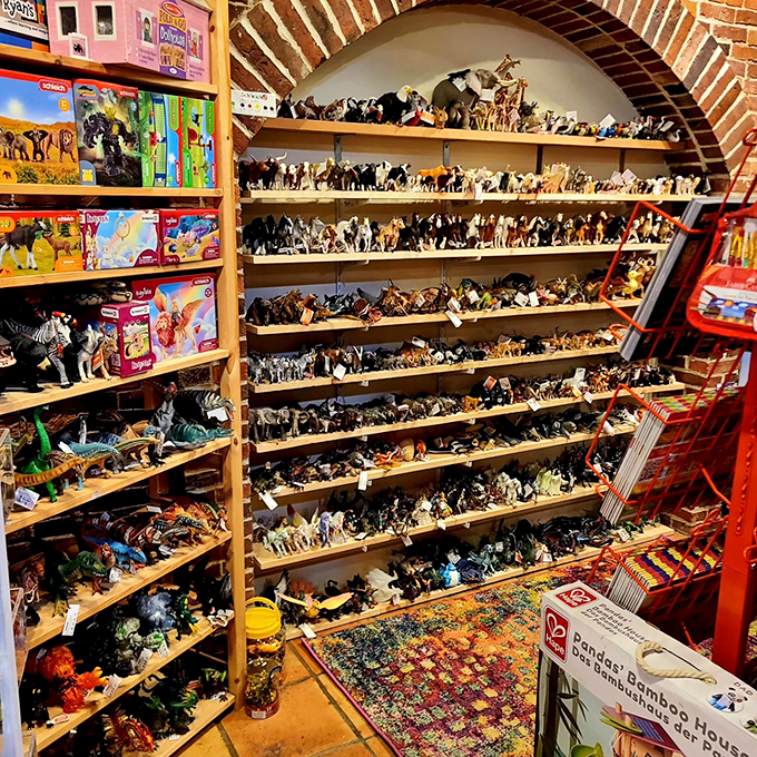 Noah's Ark meets Toys "R" Us in this menagerie of plastic pals. From tiny tigers to pint-sized pandas, it's a zoo without the smell!