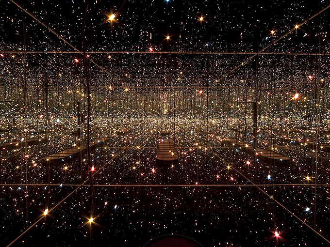 Sitting in the center of this starlit universe makes you feel like you're floating through space.