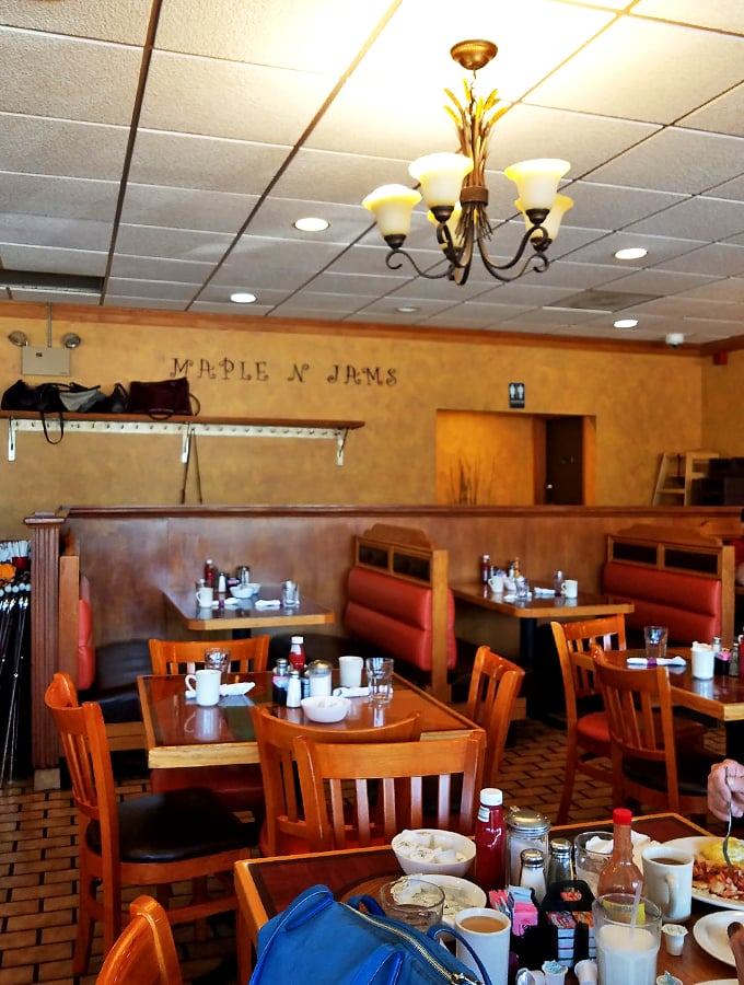 Booth sweet booth! These cozy nooks are perfect for solving the world's problems over a stack of pancakes.