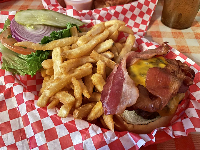 A burger so good, it'll make you want to saddle up and ride off into the sunset... right after you finish every last bite.