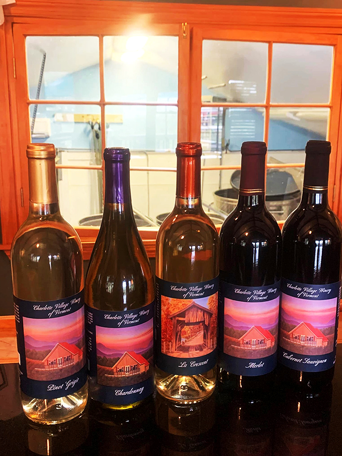 The usual suspects line up for a taste test. But in this winery, even the classics have a twist of Vermont charm.