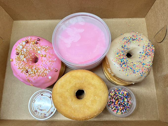 These aren't just donuts - they're edible happiness rings, decorated with sprinkles and pure joy.