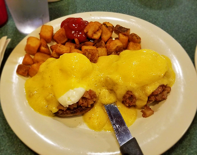 Eggs Benedict: Because sometimes you need to feel fancy while wearing your comfy pants.