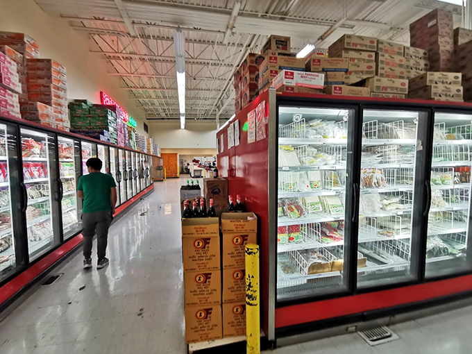 Chill out in the international cold zone! From German beer to Japanese mochi, this fridge is a United Nations of refreshment.