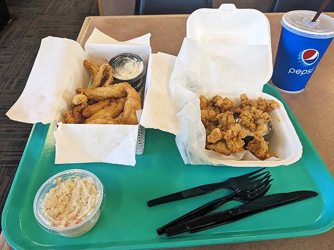 A seafood feast that makes you wonder why you ever settled for fast food fish sandwiches.