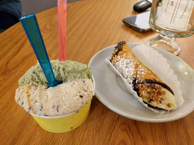 When gelato meets cannoli, it's a match made in dessert heaven, proving some relationships are simply meant to be.