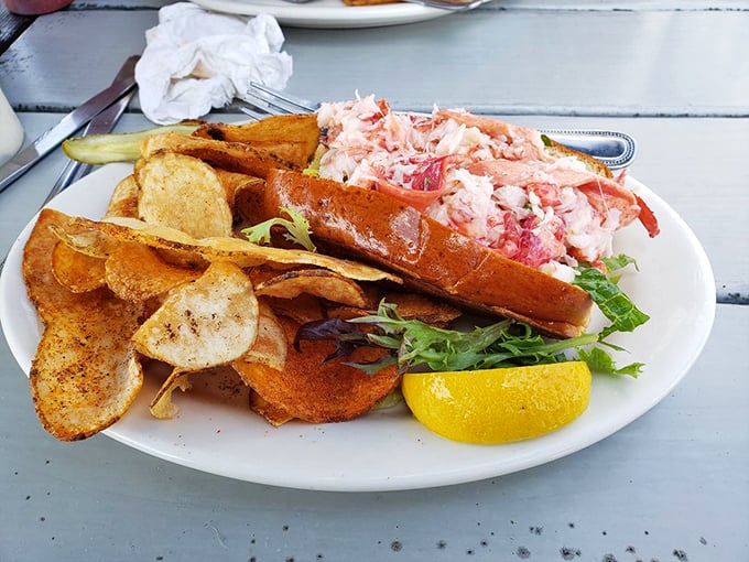 A classic Maine lobster roll that's all about the lobster - no fancy tricks needed when the star ingredient shines this bright.