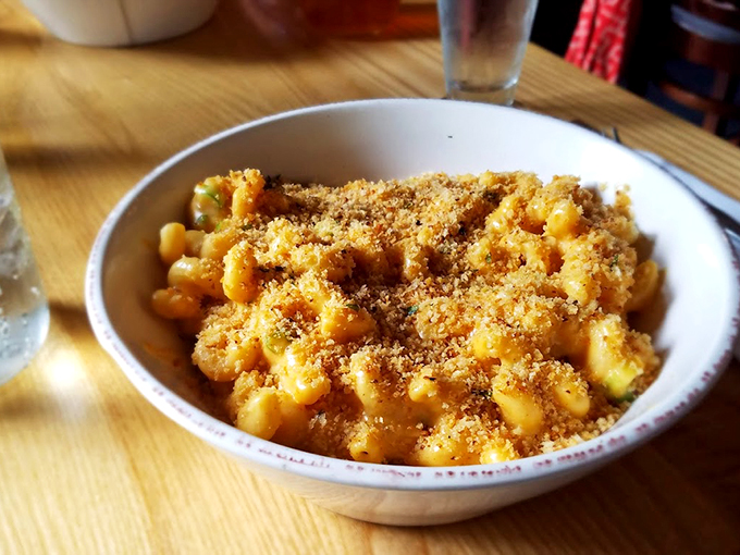 Not your childhood mac and cheese - this grown-up version with crispy breadcrumbs is pure comfort in a bowl.