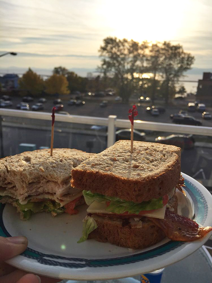 The Maple Turkey BLT: Where breakfast and lunch collide in a syrupy, savory symphony that'll make you say, "Oh my, Goshdarnit!" 