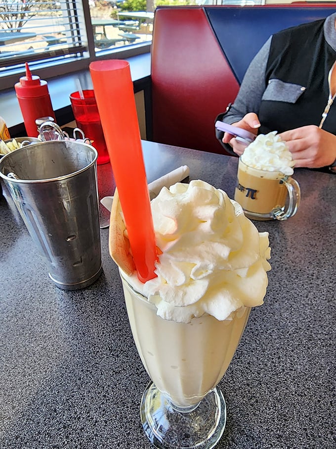 Milkshake or magic potion? This frosty concoction isn't just a drink; it's a time machine in a glass, transporting you back to simpler, sweeter times.
