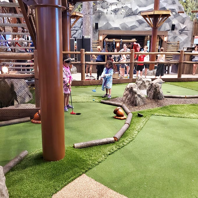 Fore! Or is it arrrr? This mini-golf course brings a touch of pirate-themed par to your landlocked adventure. Photo credit: Rocio Casanova