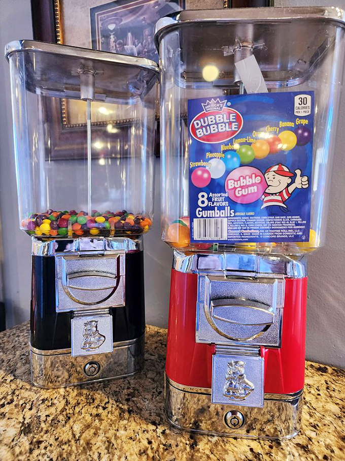 Nostalgia, now available in gumball form! These vintage machines at 5th Avenue Cafe are like time capsules filled with sweet, chewy memories. Photo credit: Mike B.