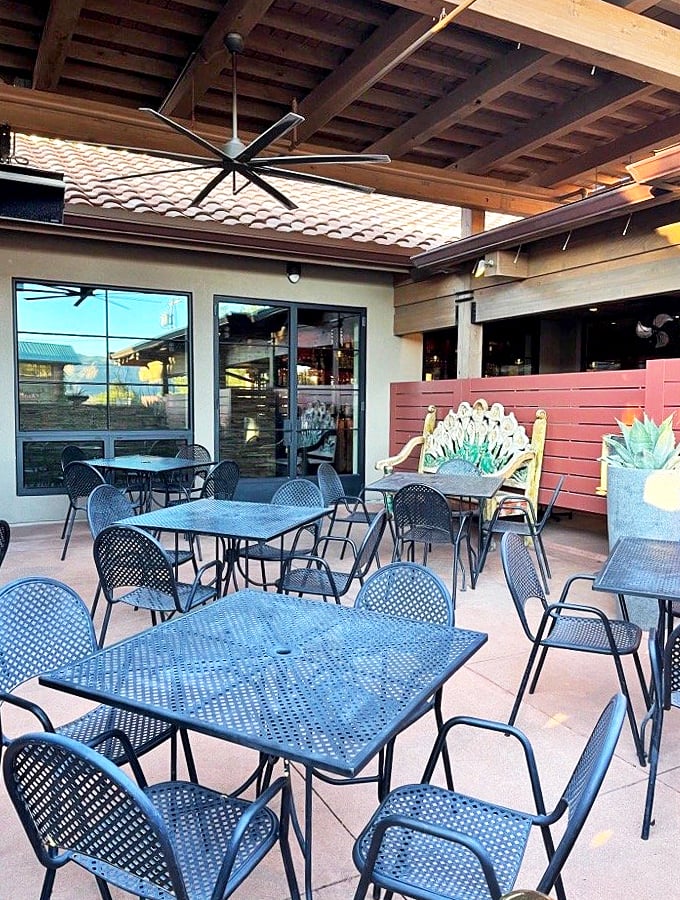 Alfresco dining at its finest! Elote Cafe's outdoor seating area is where you'll want to park yourself for a Sedona sunset.